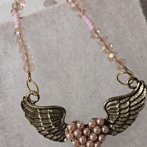 Jewelry | Artesan Design Only 1 Made Bronze Angel Wings Crystal Beading ...